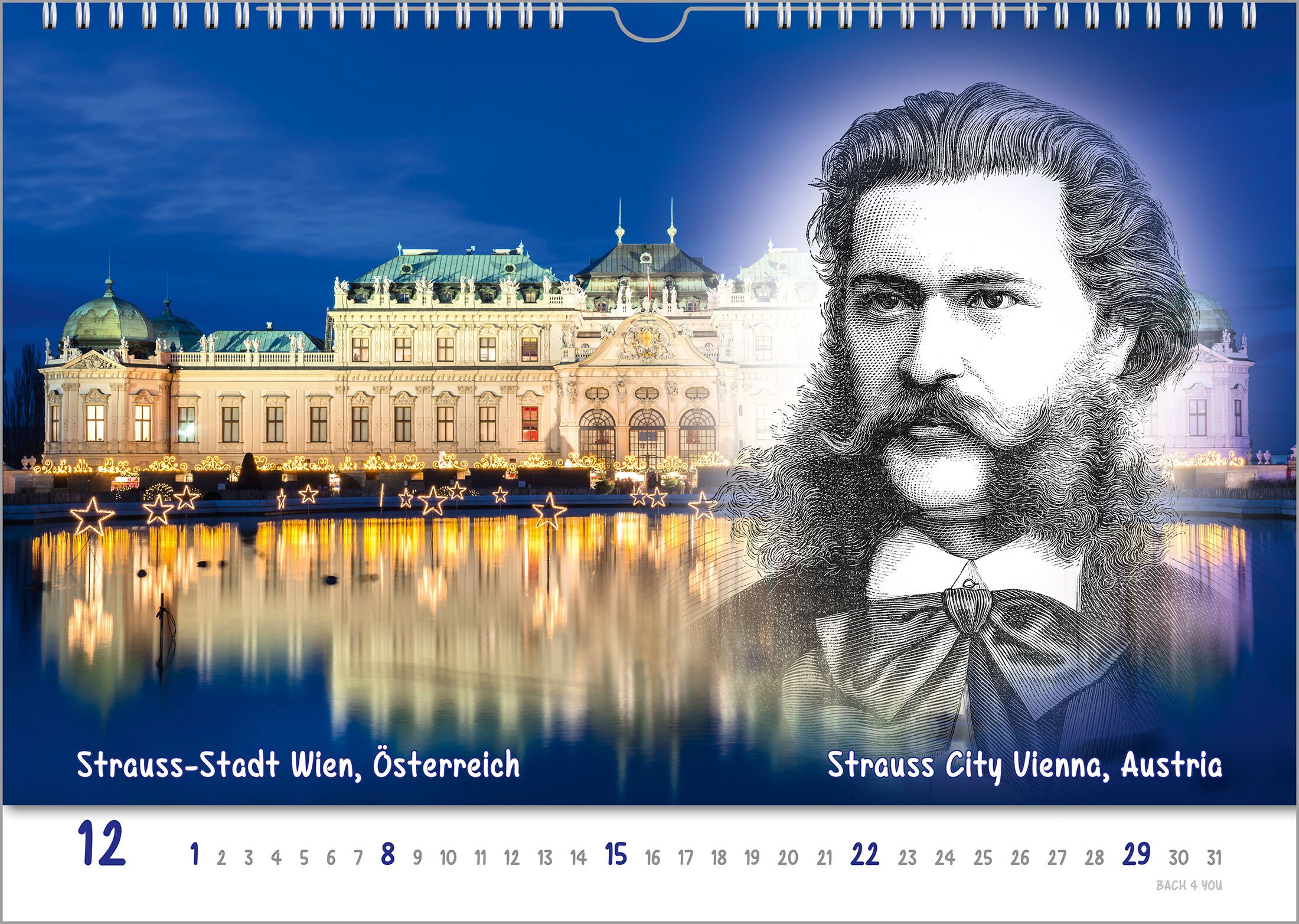 The Composers Calendar, a Music Calendar 2024: Composers, Cities, Blue ...