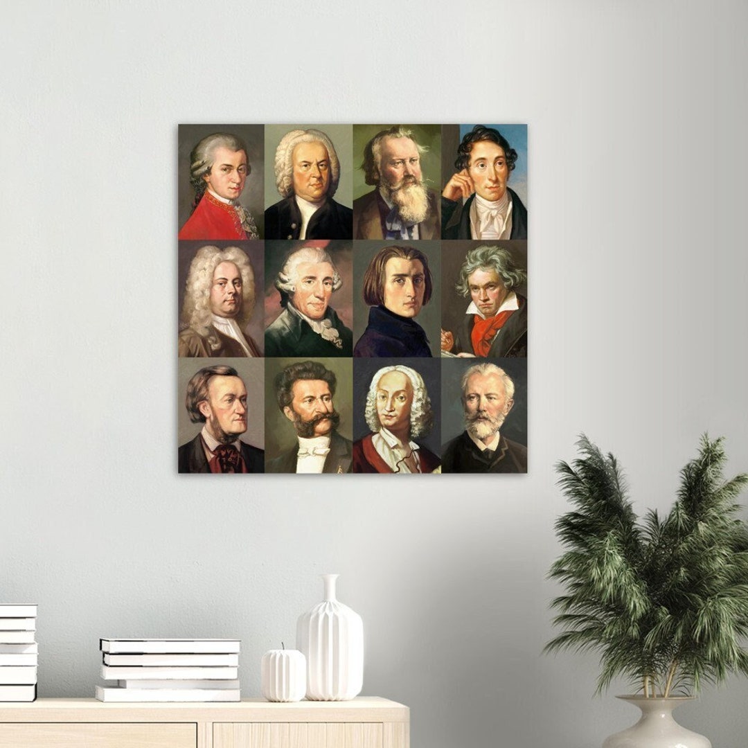 12 Classical Composers Portraits Poster - Etsy
