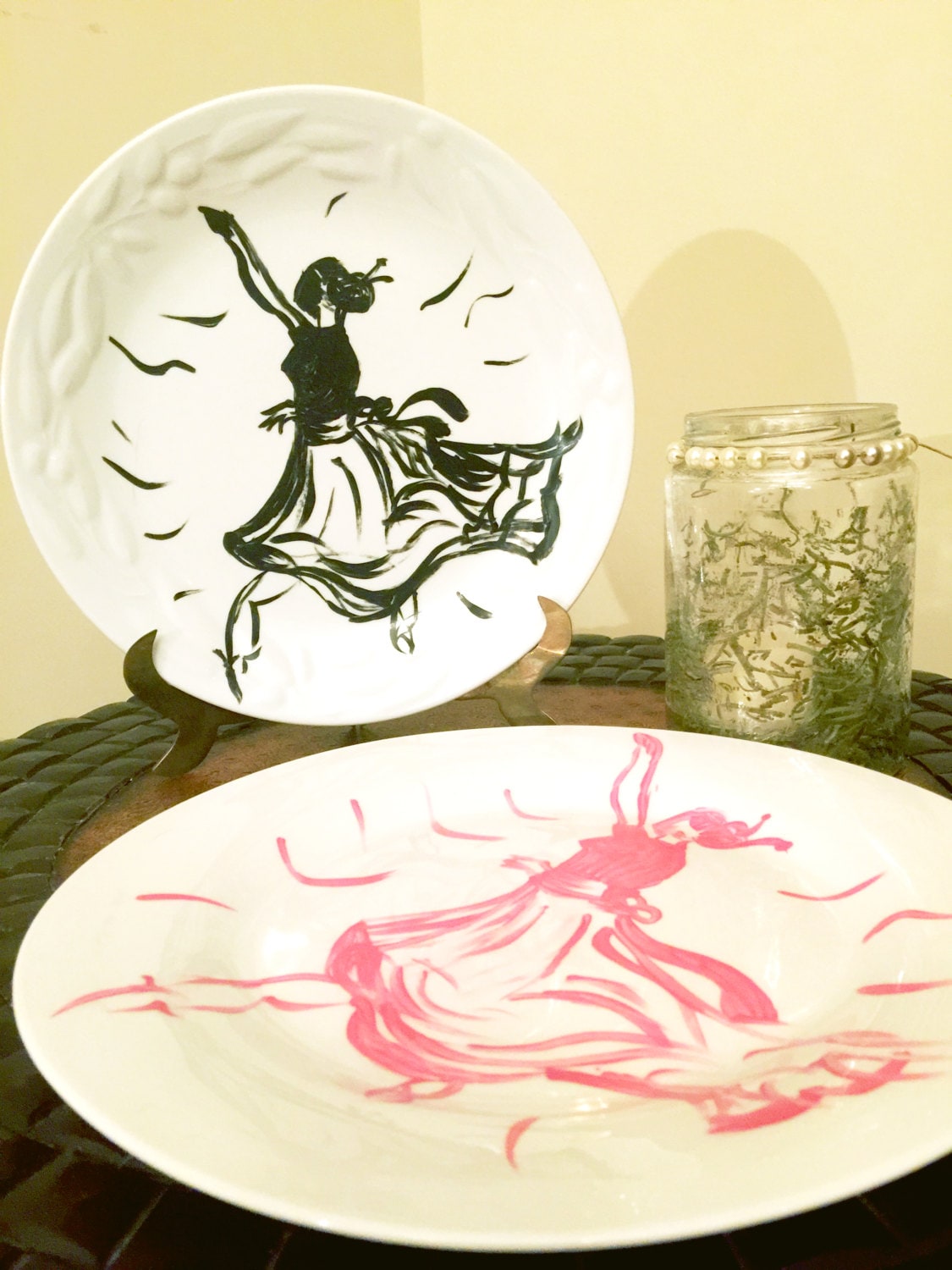 Dancing Ballerina Hand Painted Plate - Etsy