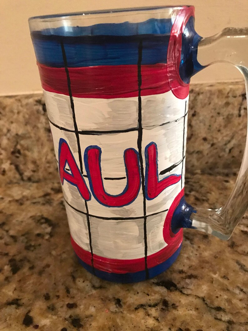 New York Rangers Hockey Painted Glass Mug SPORTS - Etsy