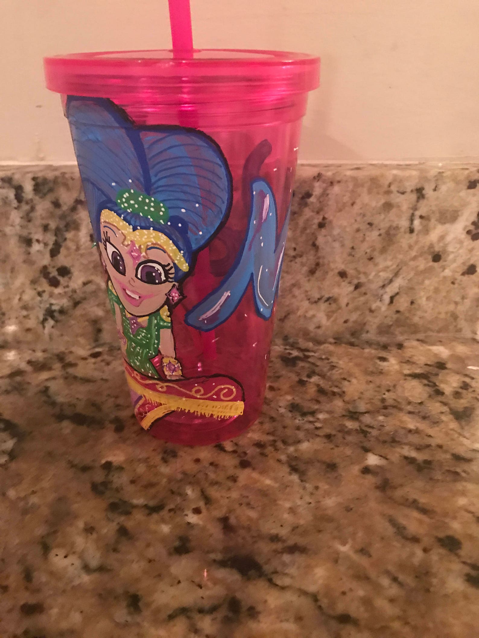 SHIMMER AND SHINE Character Acrylic Plastic Tumbler Customized ...