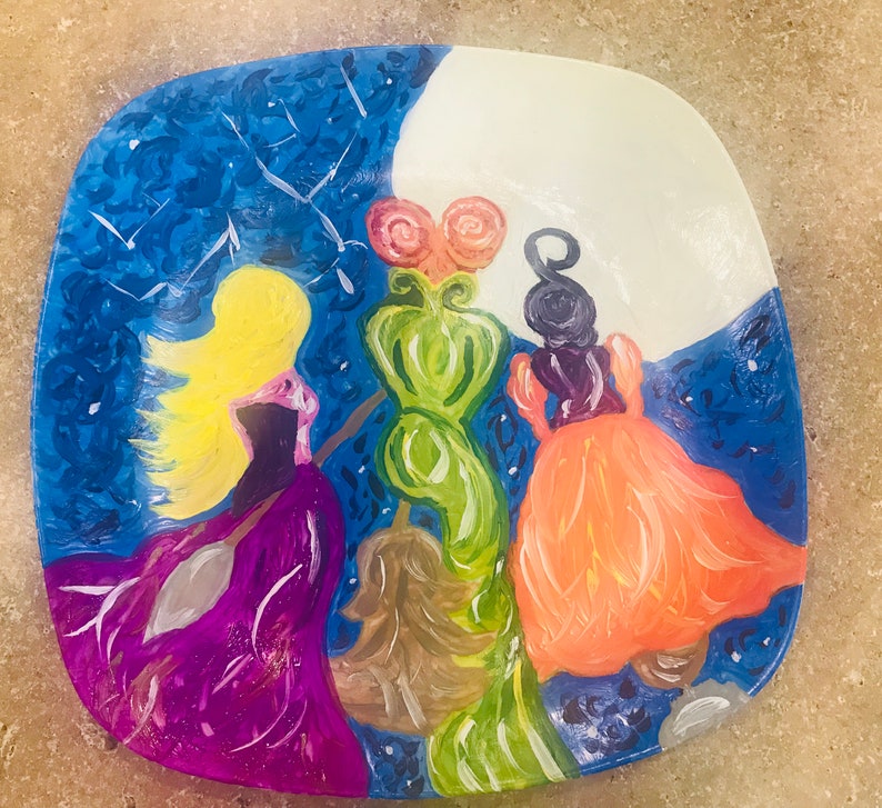 Hocus Pocus Inspired Acrylic Hand Painted Plate - Etsy