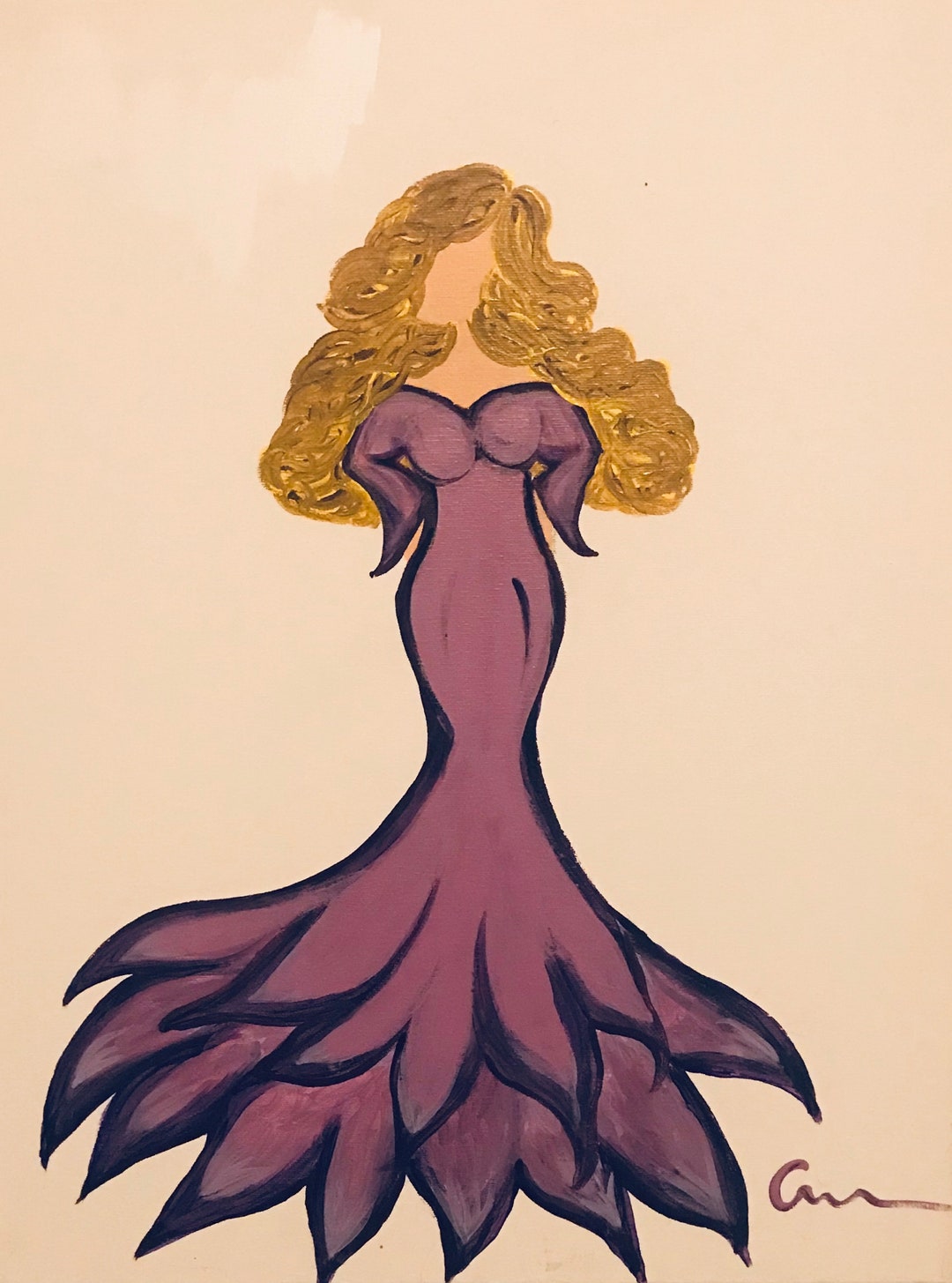 DIVA in Gown Personalized Painting 16x20 Canvas Painting - Etsy