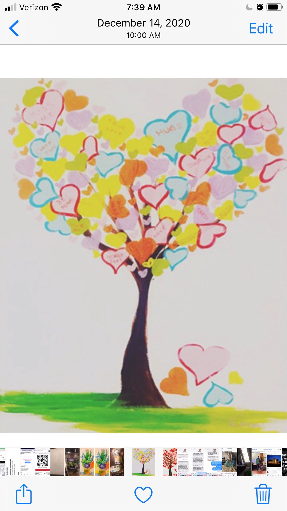 Love (heart) Tree Canvas Painting 16x20 - Etsy