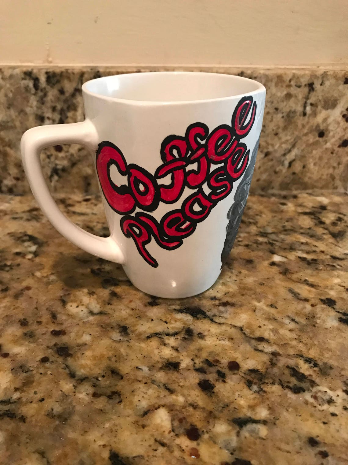 Character Hand Painted Coffee Cup CUSTOMIZED PERSONALIZED - Etsy