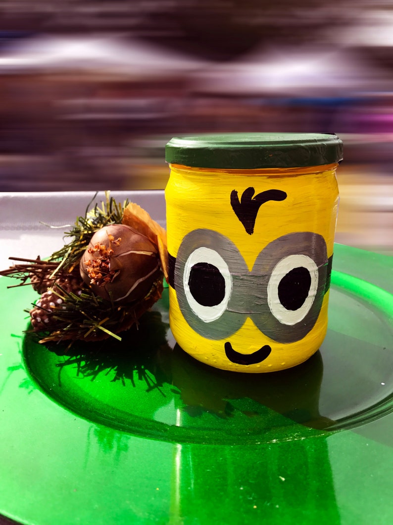Minions 2 Sided Hand Painted Jar - Etsy