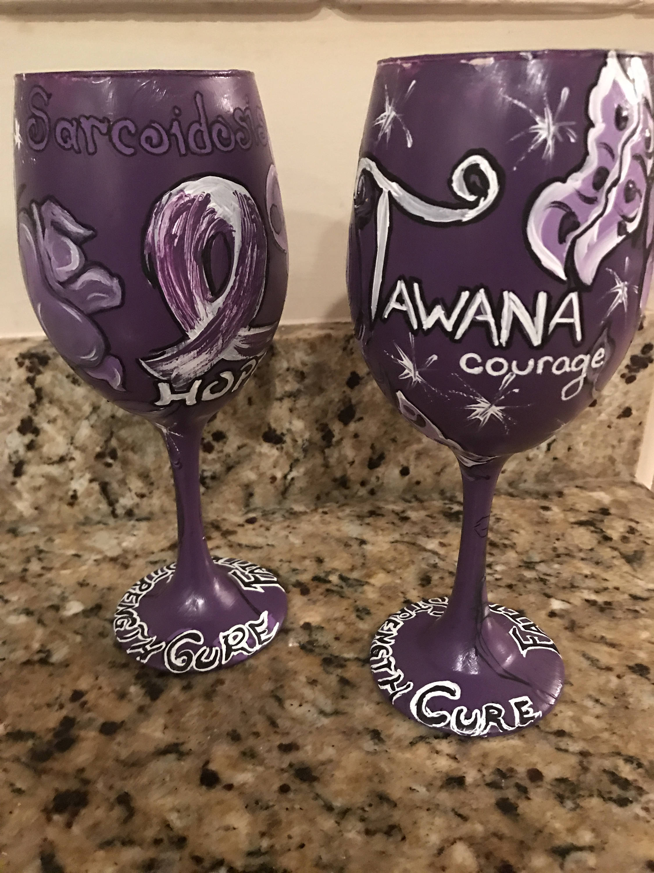 Lupus Survivor Personalized Hand Painted Glass - Etsy