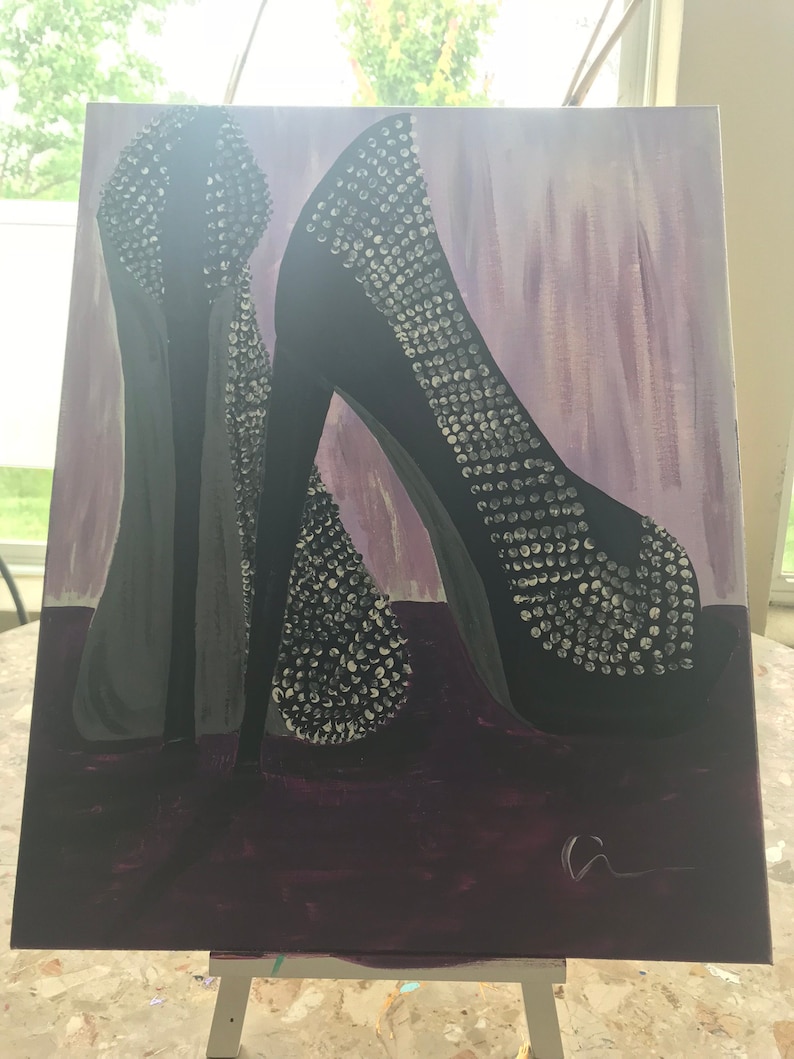 Your High Heels Personalized on Canvas 16x20 in Size - Etsy