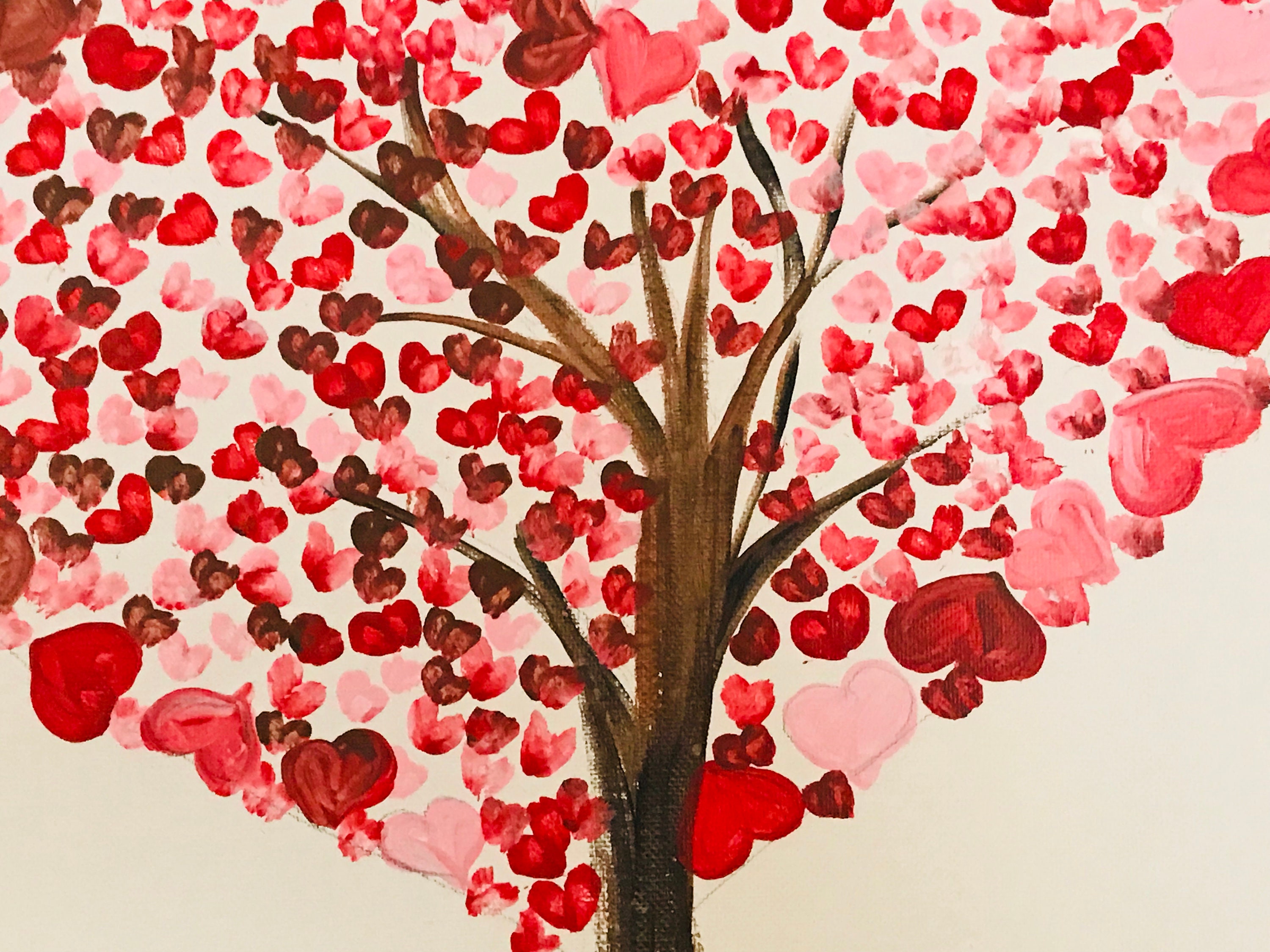 Love (heart) Tree Canvas Painting 16x20 - Etsy