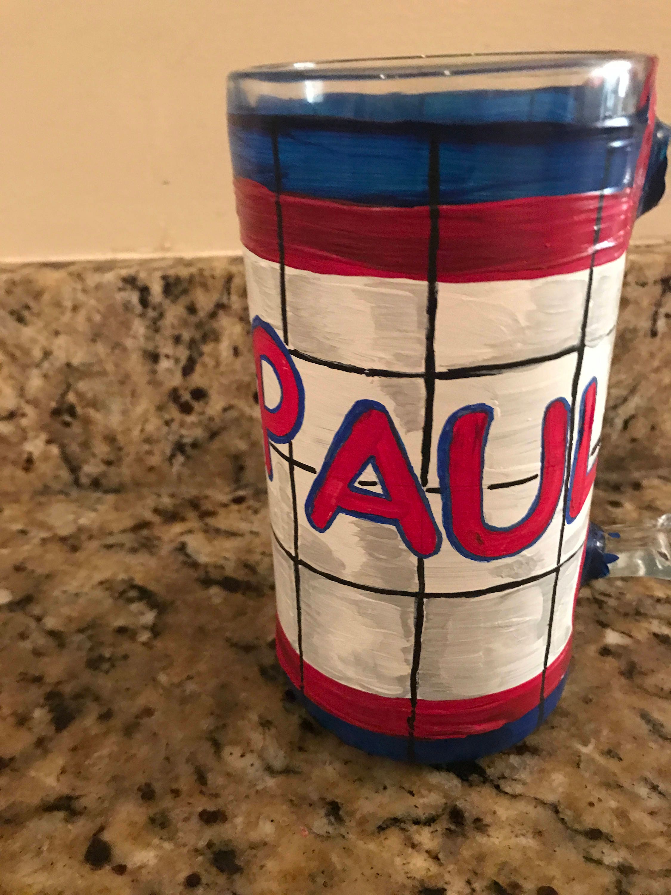 New York Rangers Hockey Painted Glass Mug SPORTS - Etsy