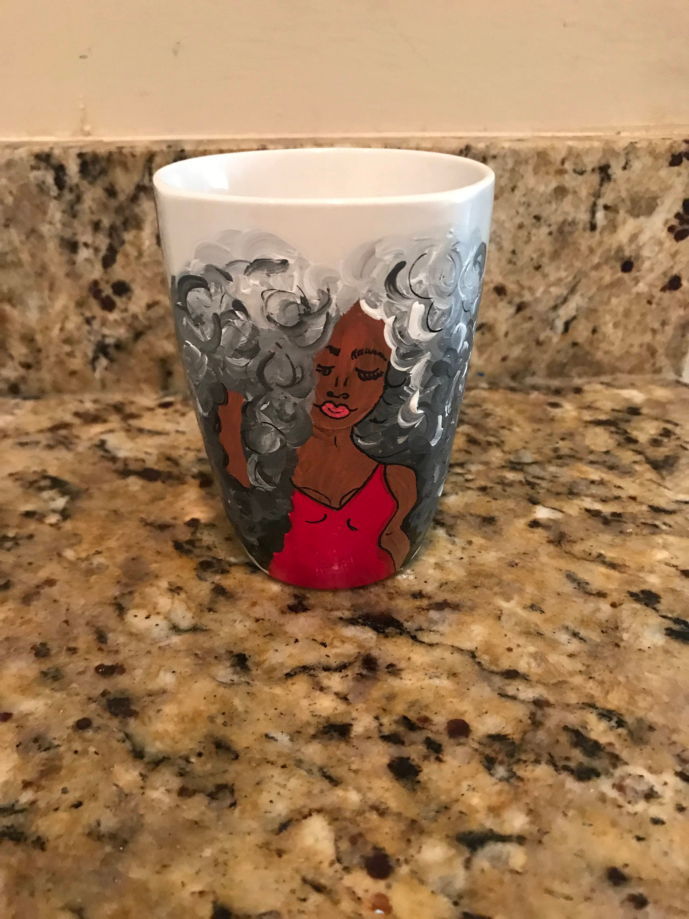 Character Hand Painted Coffee Cup CUSTOMIZED PERSONALIZED - Etsy