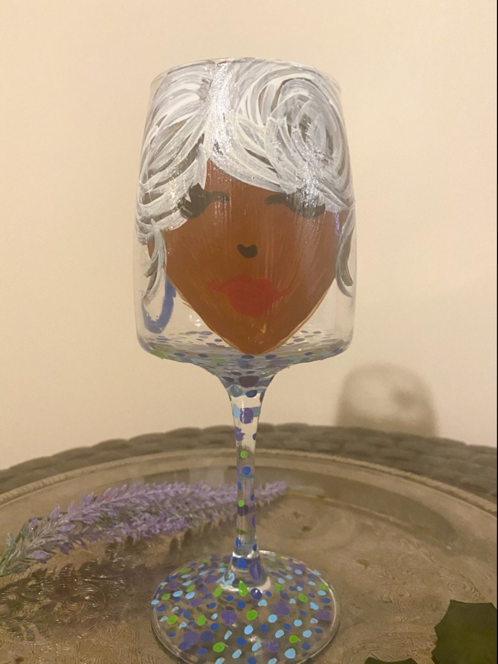 CHARACTER DIVA Glass Hand Painted Personalized Customized - Etsy