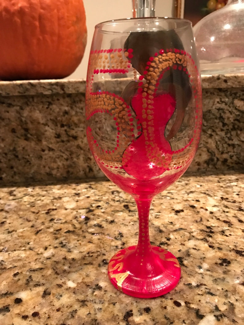 Hand Painted Glass Lady - Etsy