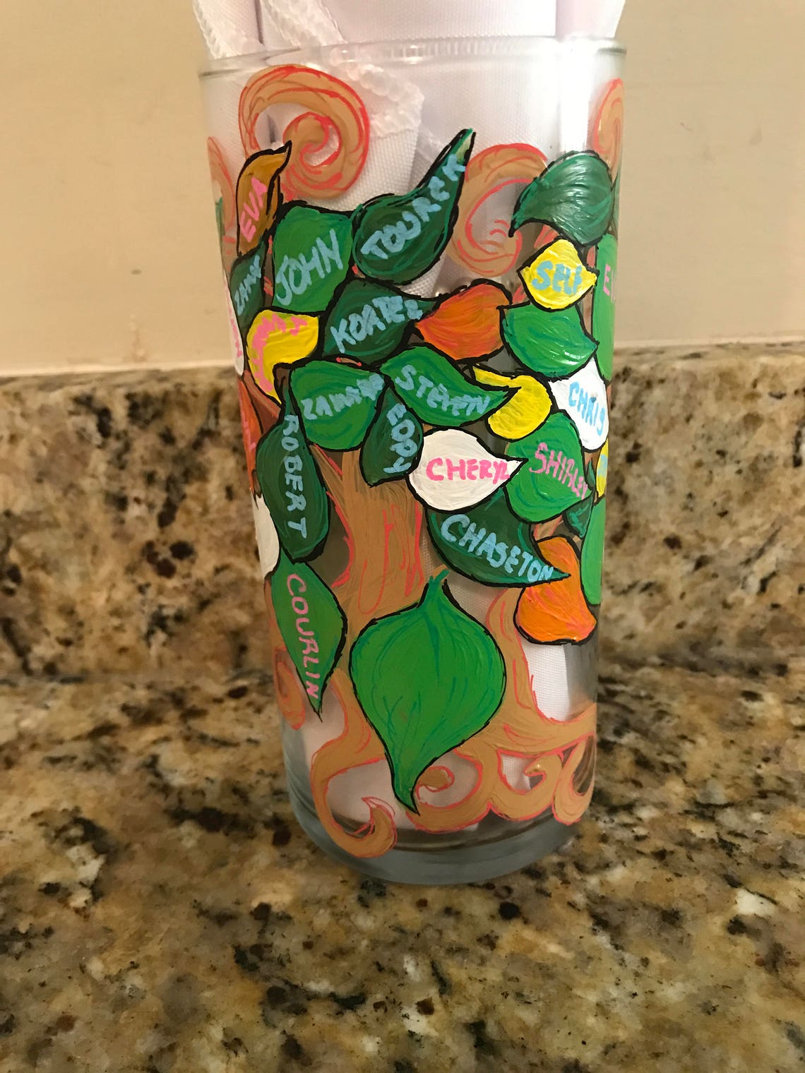 FAMILY TREE Personalized Hand Painted Vase - Etsy