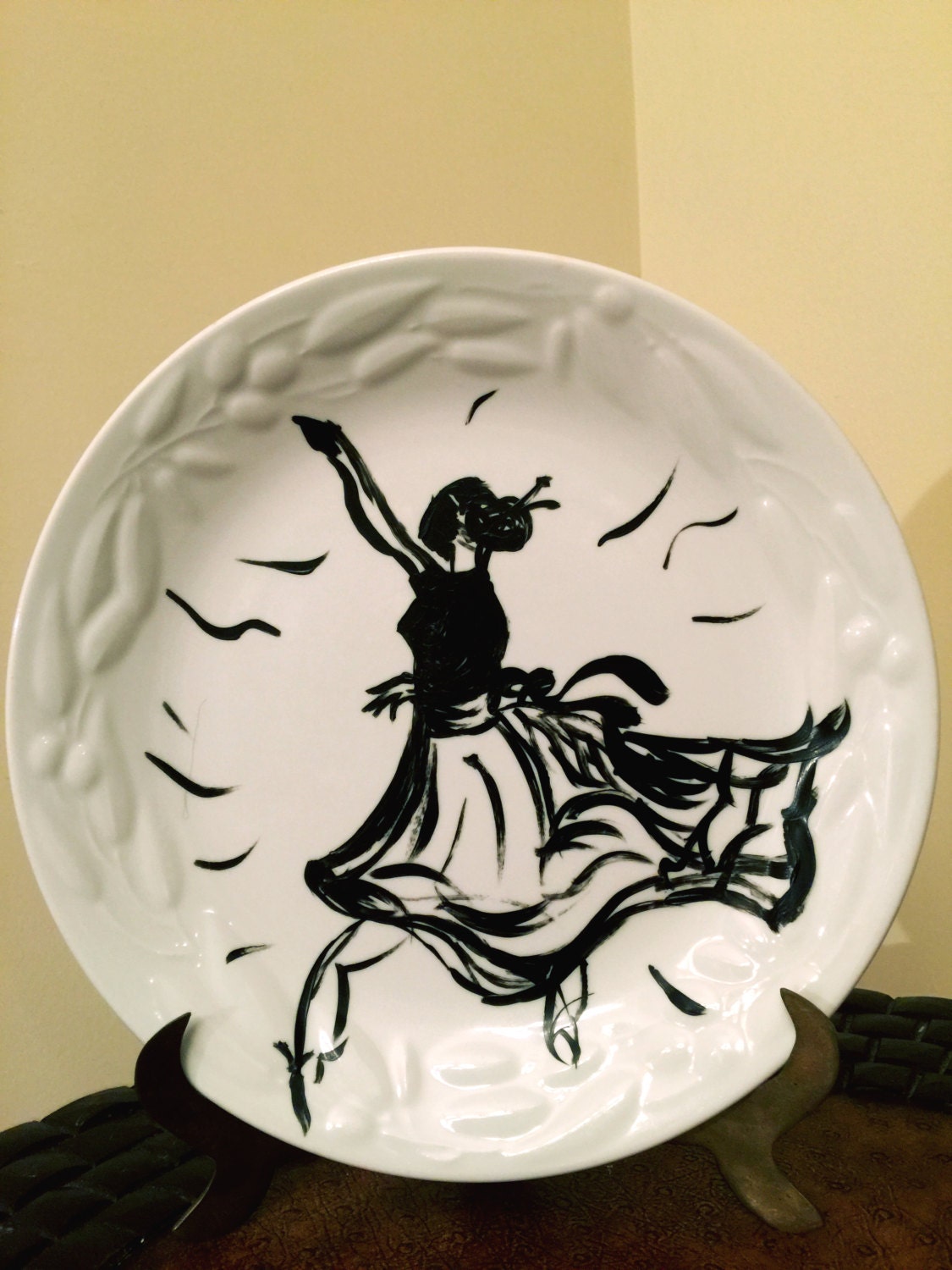 Dancing Ballerina Hand Painted Plate - Etsy