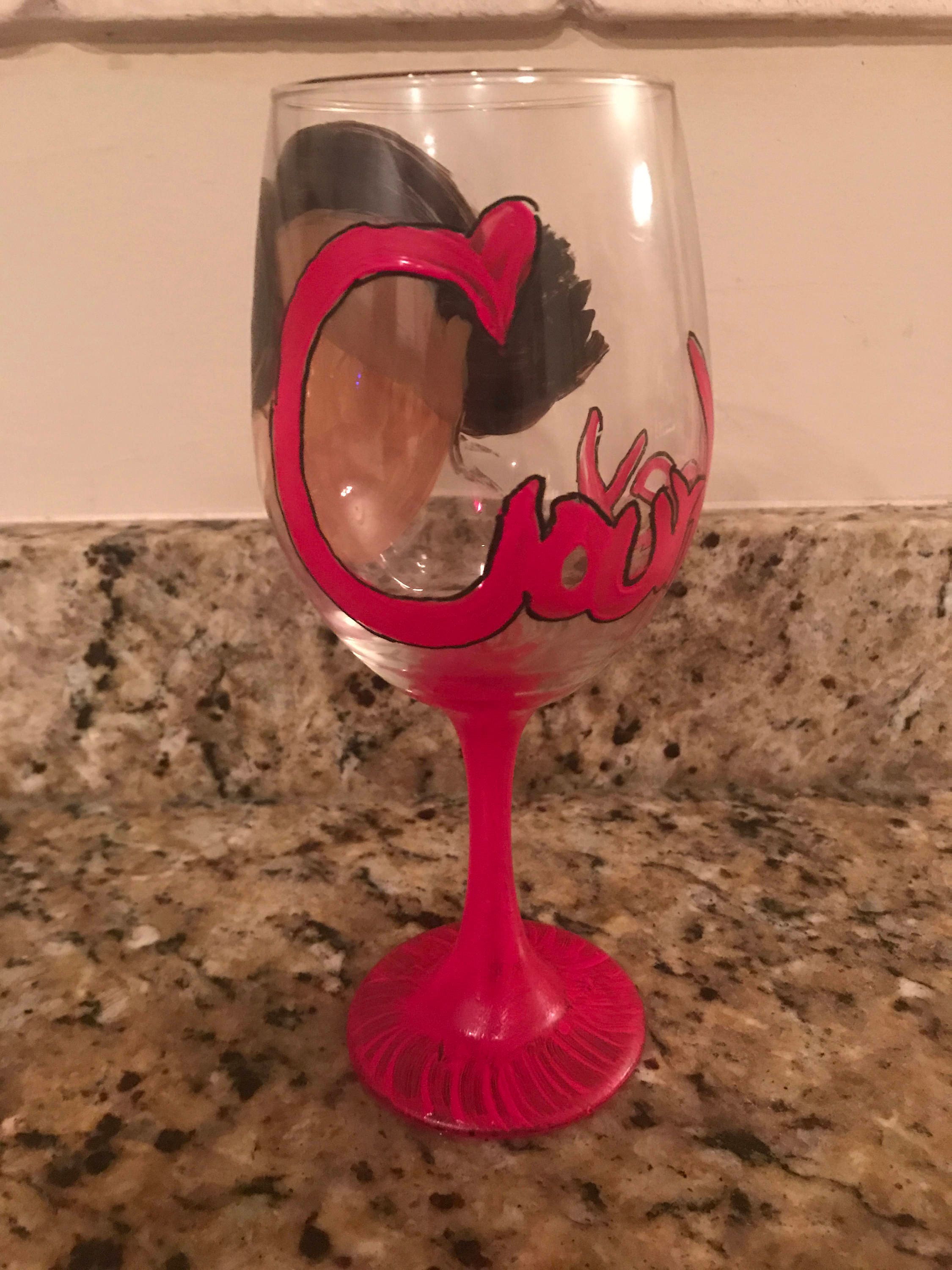 CHARACTER DIVA Glass Hand Painted Personalized Customized - Etsy