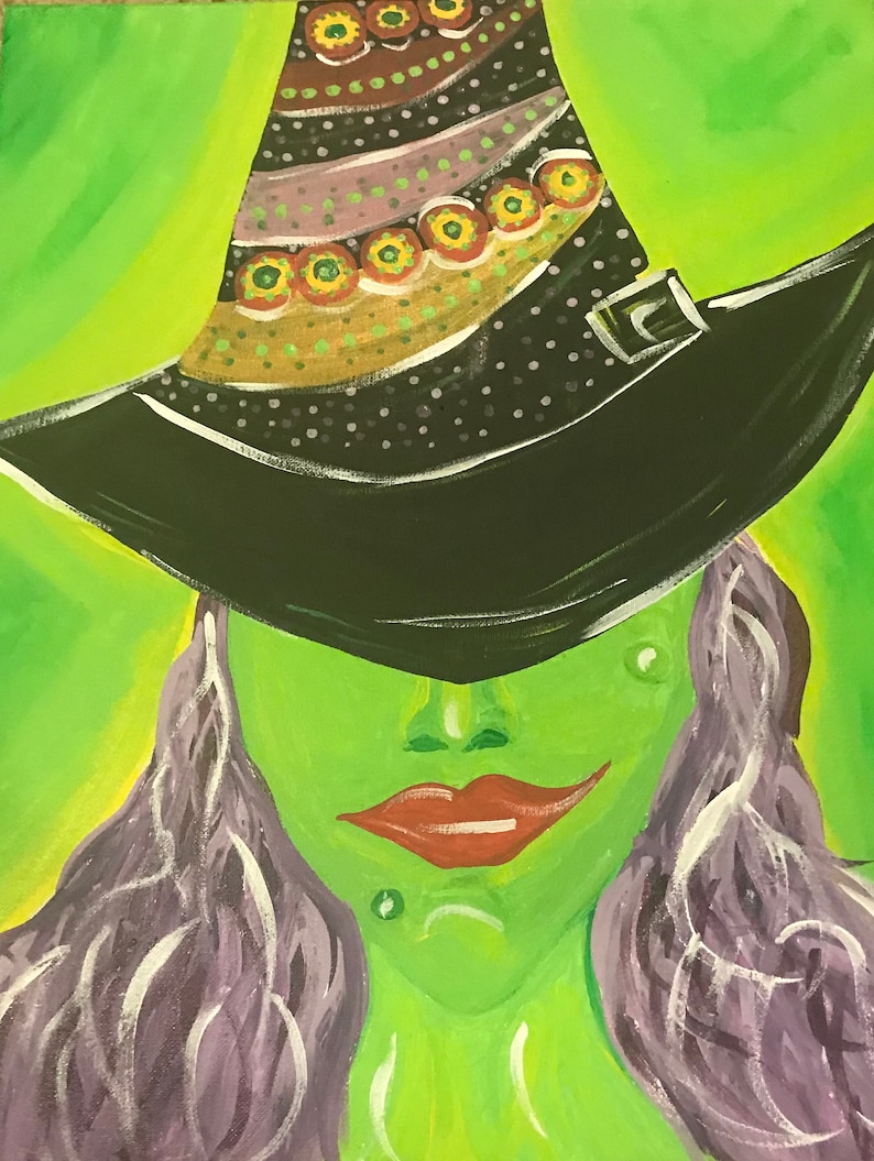 Wicked Inspired Acrylic Canvas Painting 16x20 - Etsy