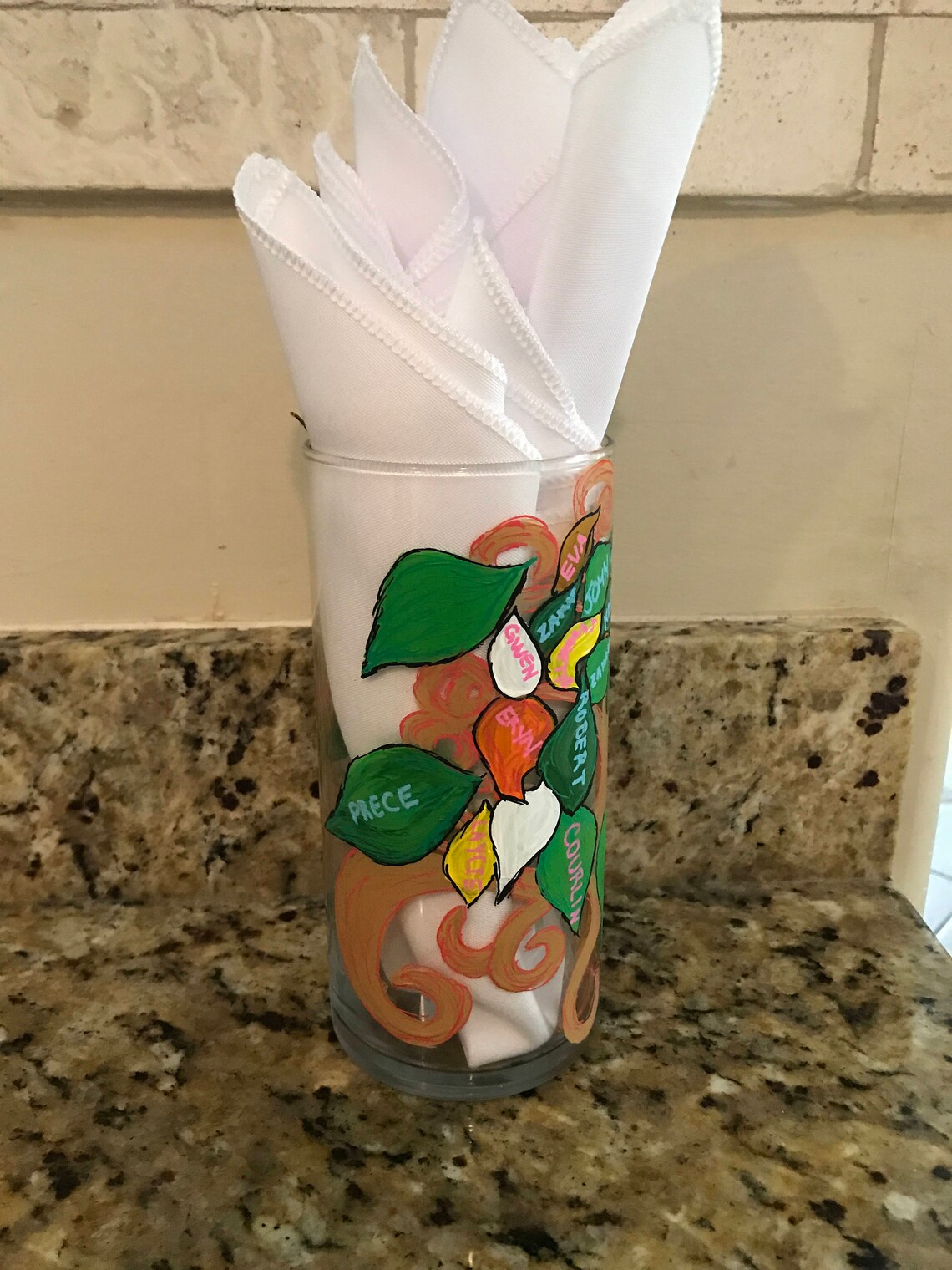 FAMILY TREE Personalized Hand Painted Vase - Etsy