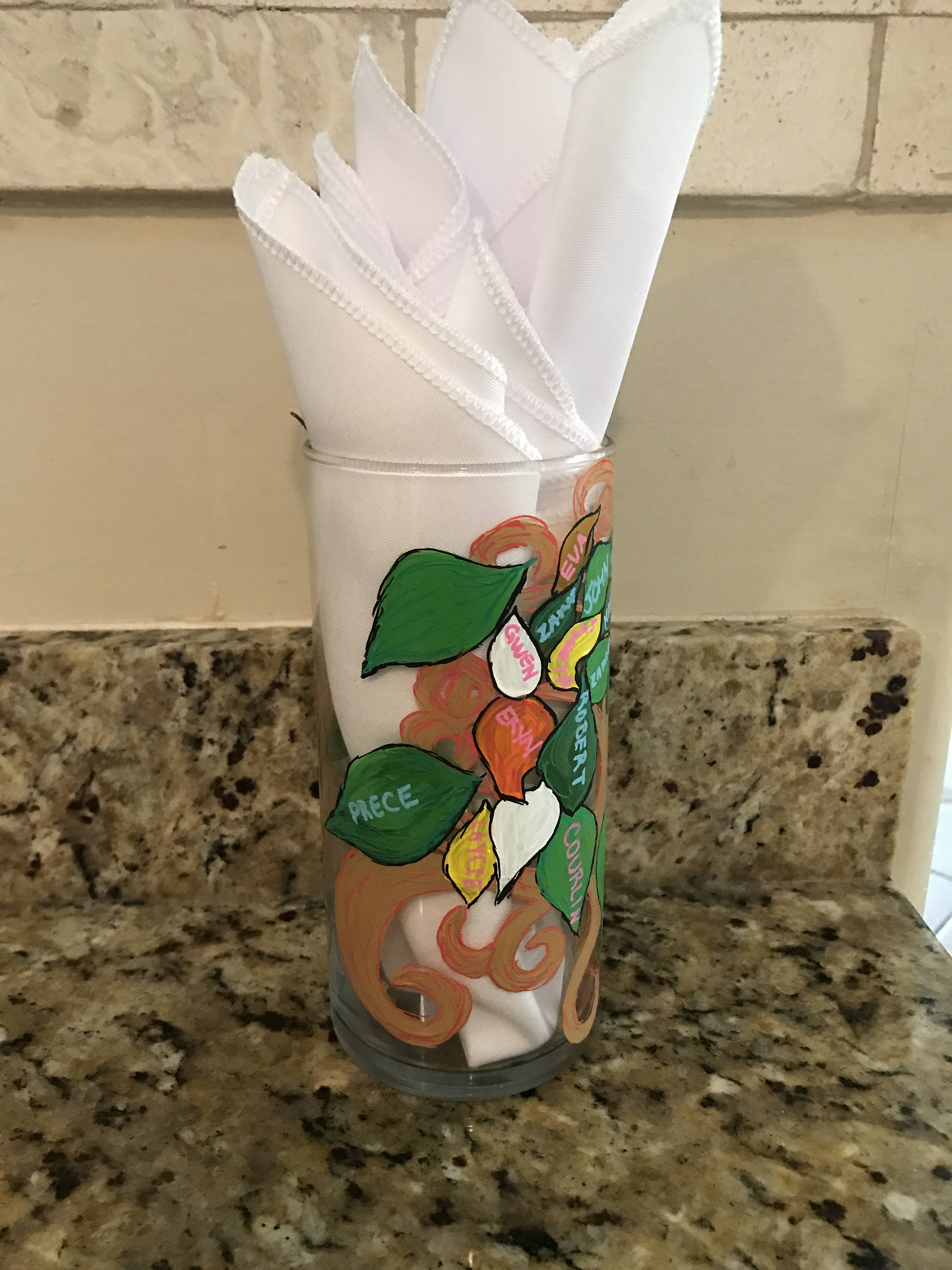 FAMILY TREE Personalized Hand Painted Vase - Etsy