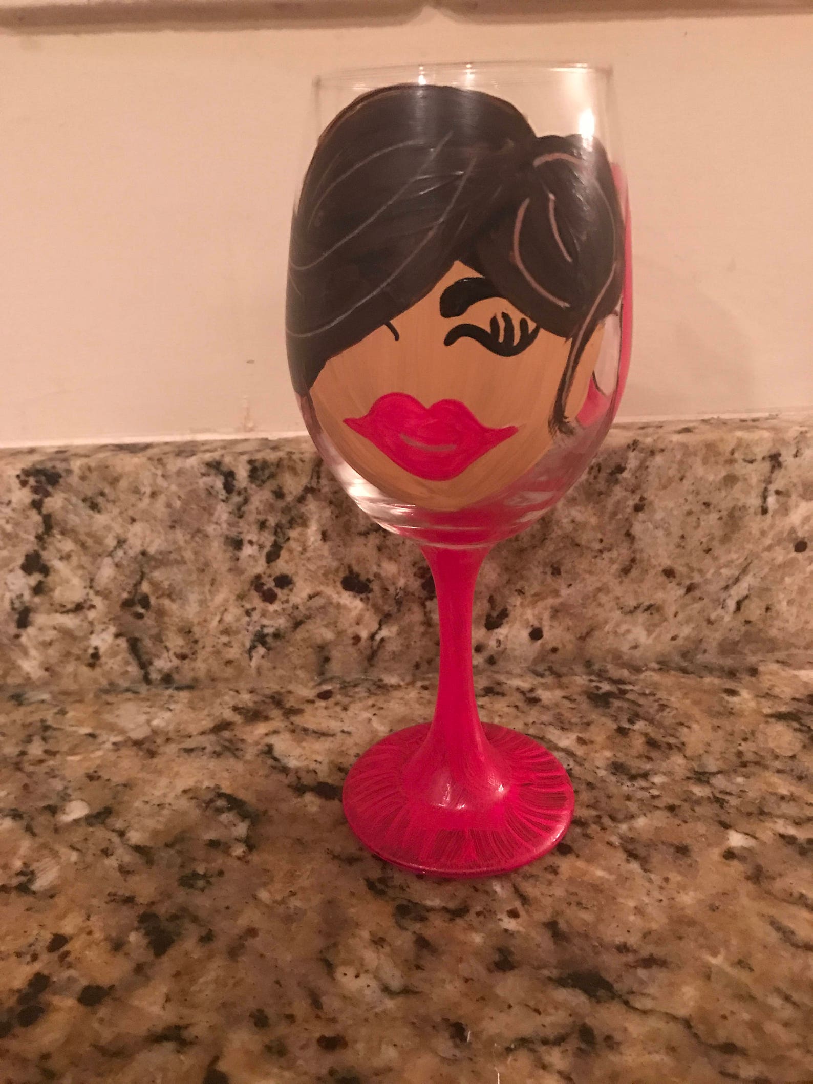 CHARACTER DIVA Glass Hand Painted Personalized Customized - Etsy