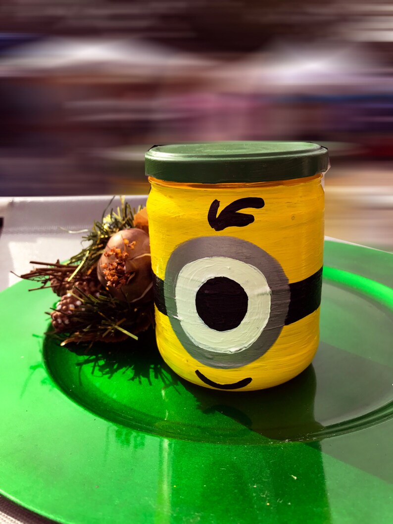 Minions 2 Sided Hand Painted Jar - Etsy