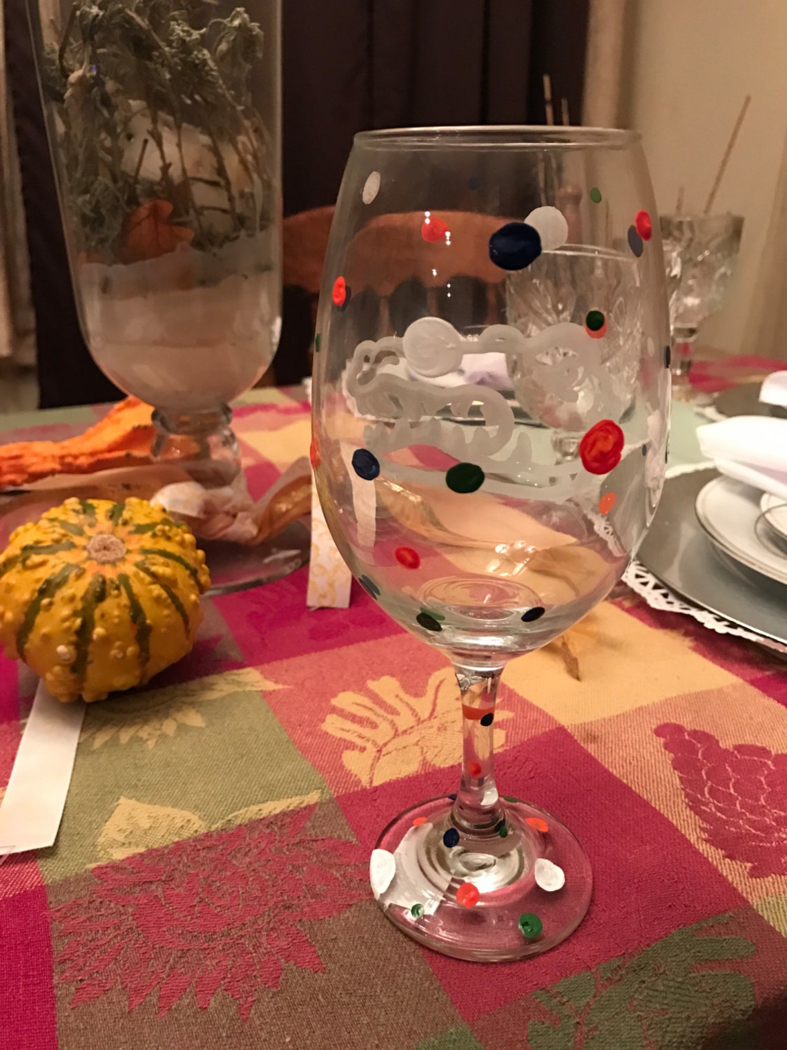 Florida Gators Hand Painted Wine Glass SPORTS - Etsy