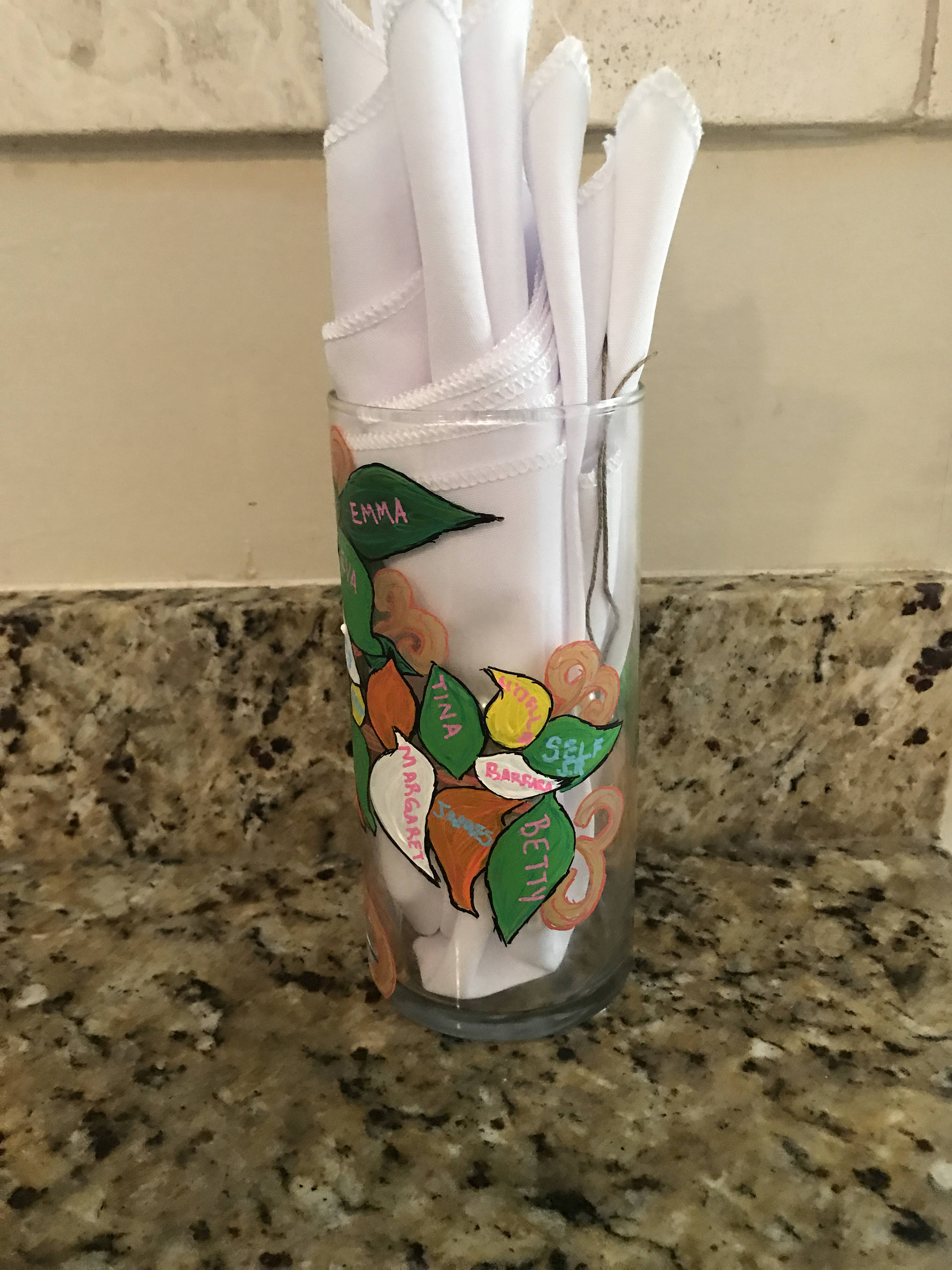 FAMILY TREE Personalized Hand Painted Vase - Etsy