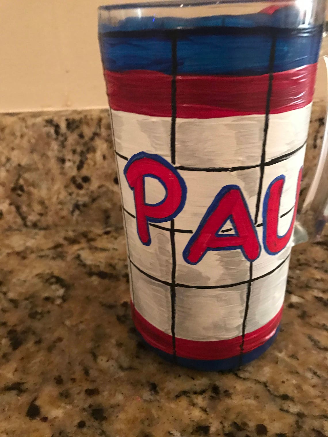 New York Rangers Hockey Painted Glass Mug SPORTS - Etsy