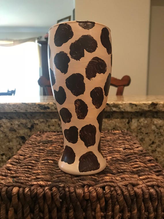 GIRAFFE Print Vase Personalized | Etsy