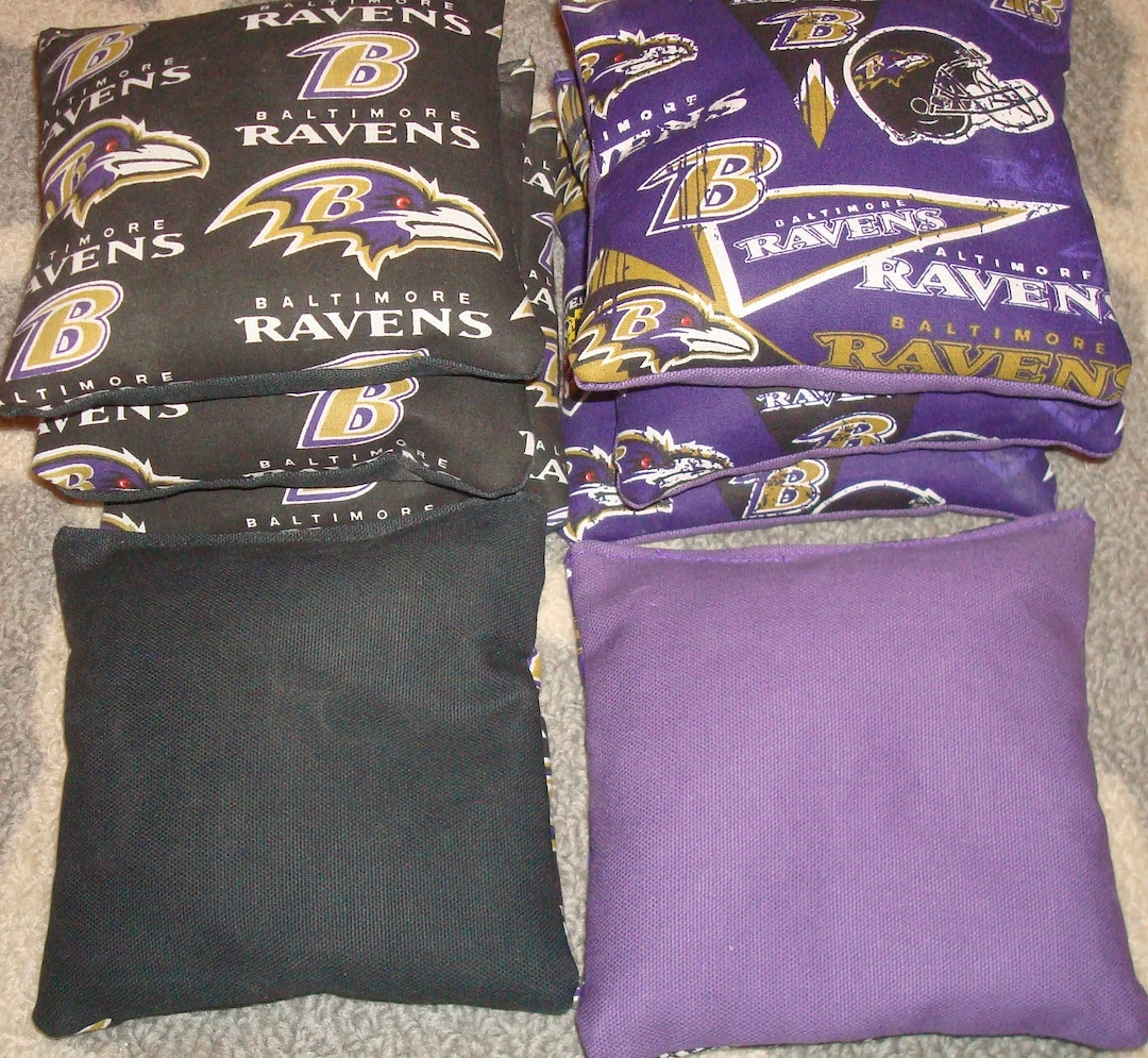 Clearance Sale Set of 8 Baltimore Ravens Cornhole Bags Regulation Size ...