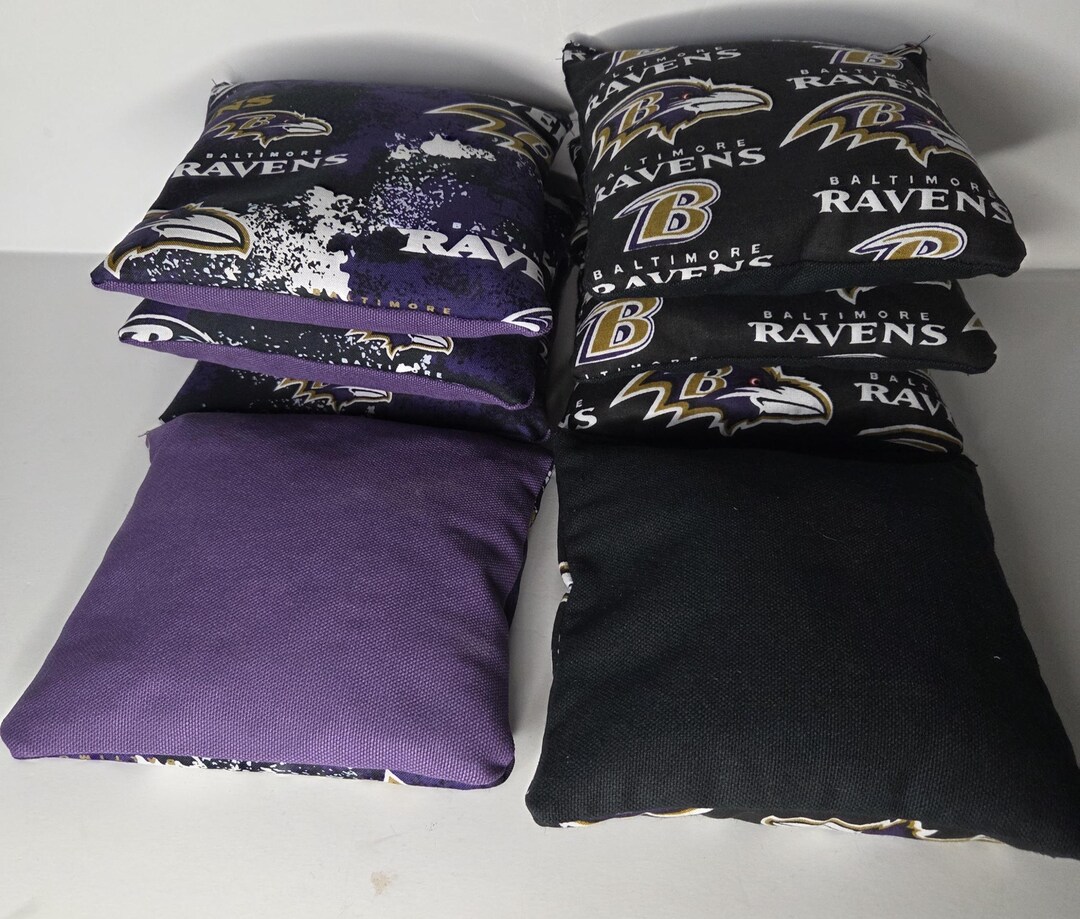 Clearance Sale! Set of 8 Baltimore Ravens Cornhole Bags - Regulation ...