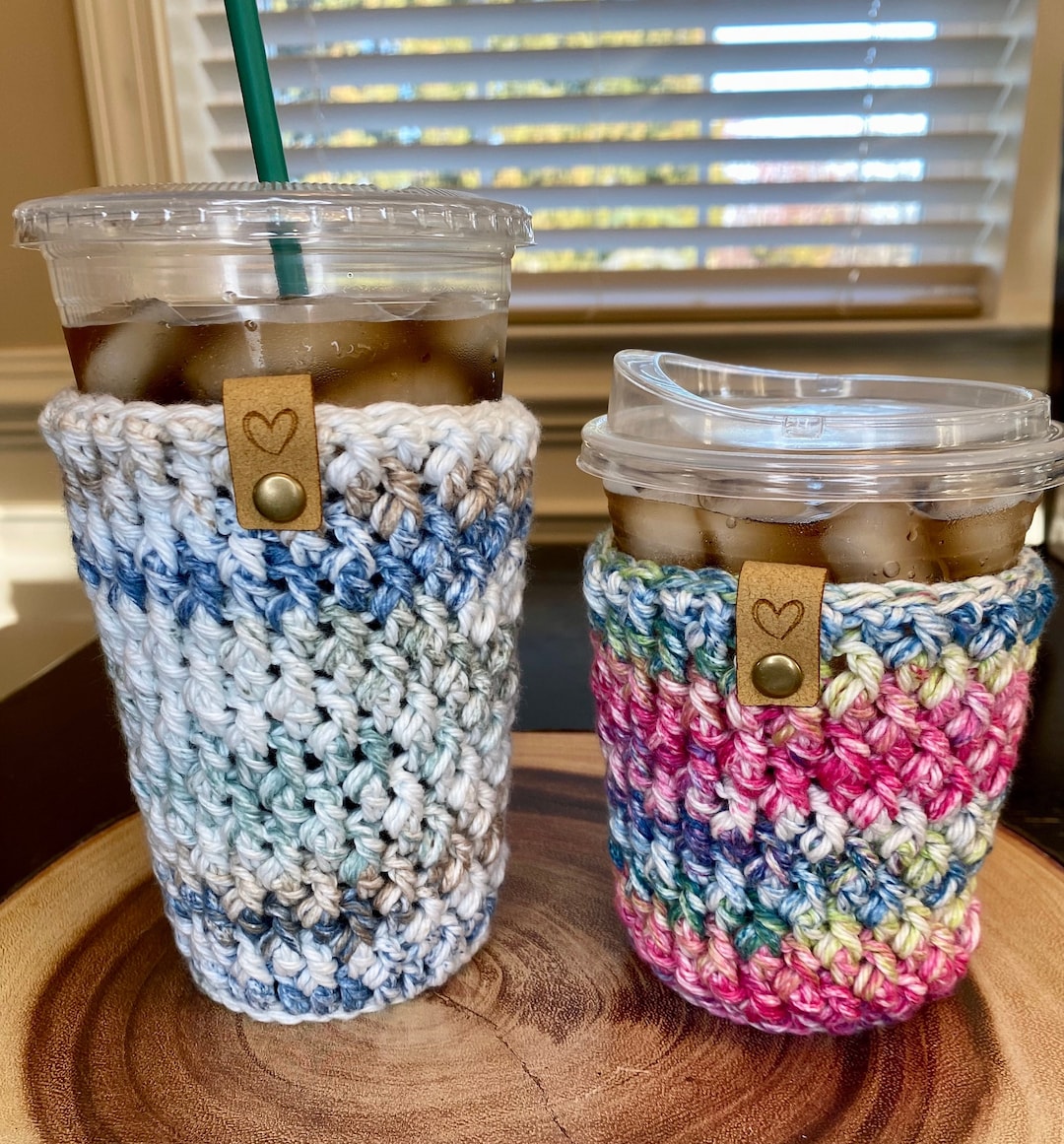 Handmade Cold Drink Cozy | Crochet Iced Coffee Holder | Cold Brew ...