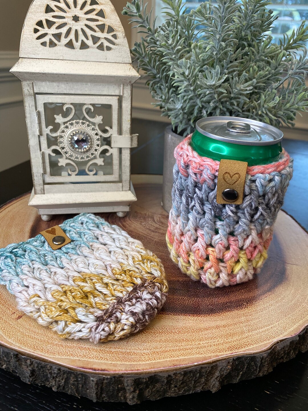 Handmade Mini Can Cozy | Crochet Soda Mini Can Holder | Beverage Sleeve ...