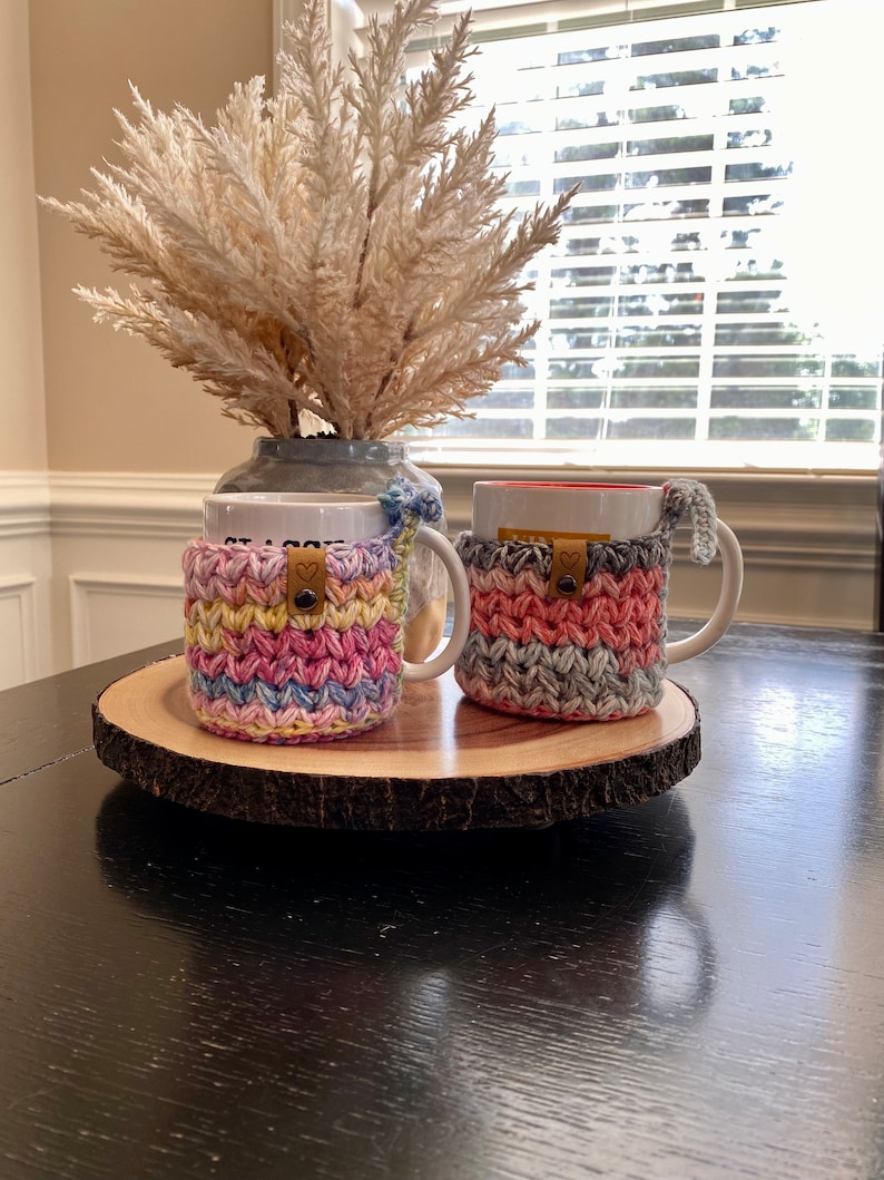 Handmade Mug Cozy | Crochet Mug Holder | Coffee Mug Wrap | Hot Cocoa ...