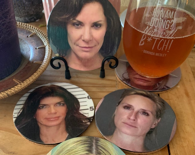 Real Housewives Mugshots Coasters Magnets Or Ornaments Set Of 5 Etsy