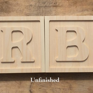 Wooden Letter Blocks, Wooden Alphabet Block, ABC Block, Child's Room ...