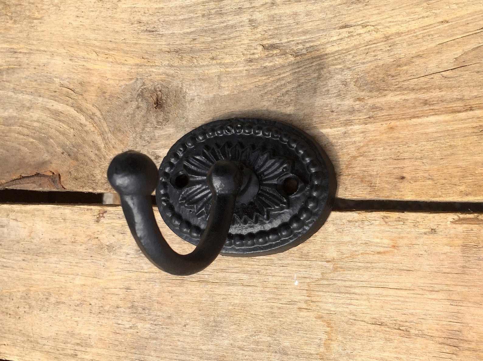 Oval Single Wall Hook Decorative Wall Hook Cast Iron Coat | Etsy