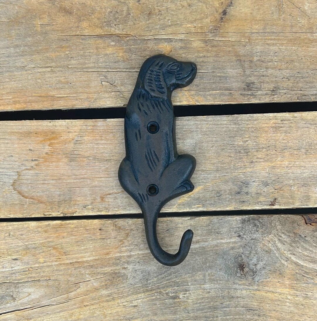 Large Dog Leash Hook, Cast Iron Dog Hook, Cast Iron Dog Wall Hook - Etsy