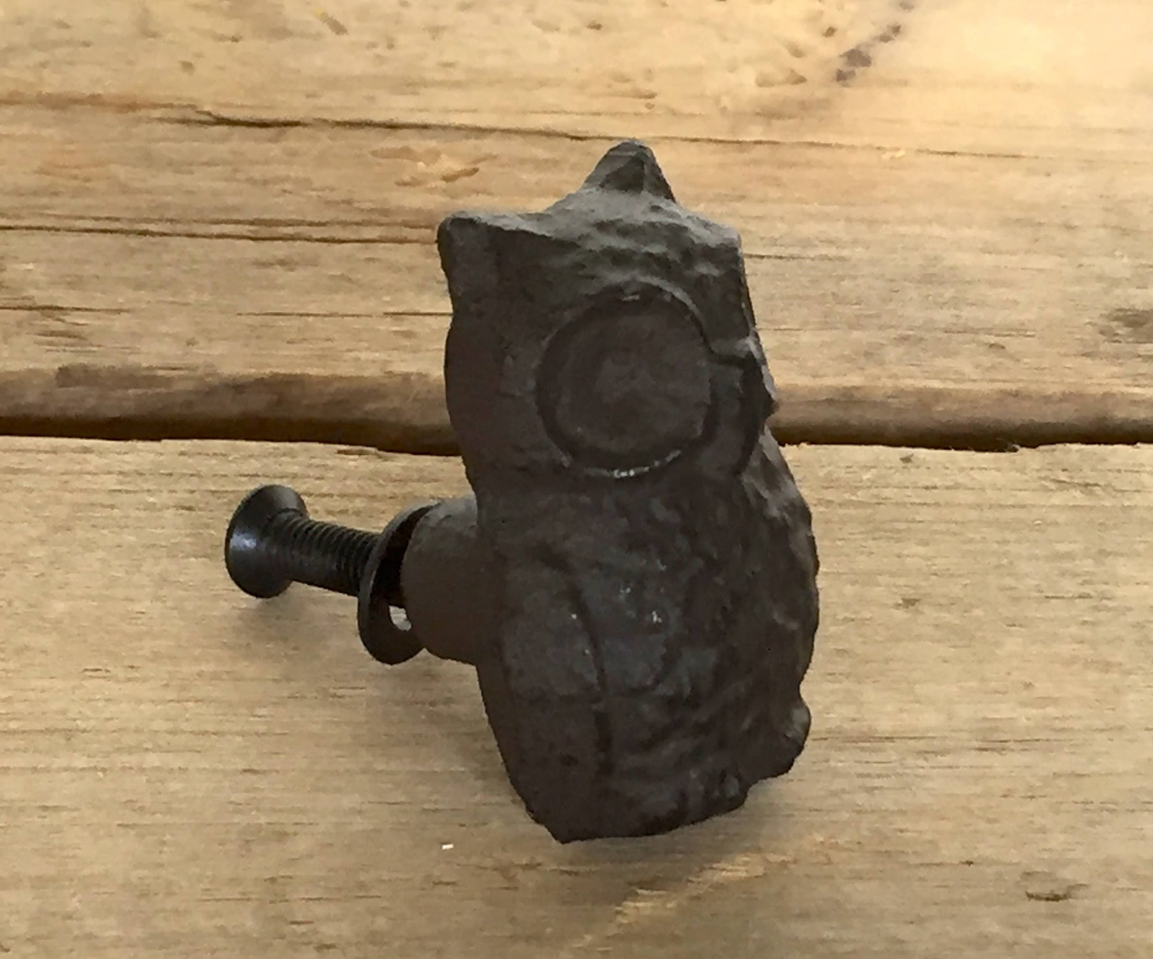 Rustic Cast Iron Owl Knob