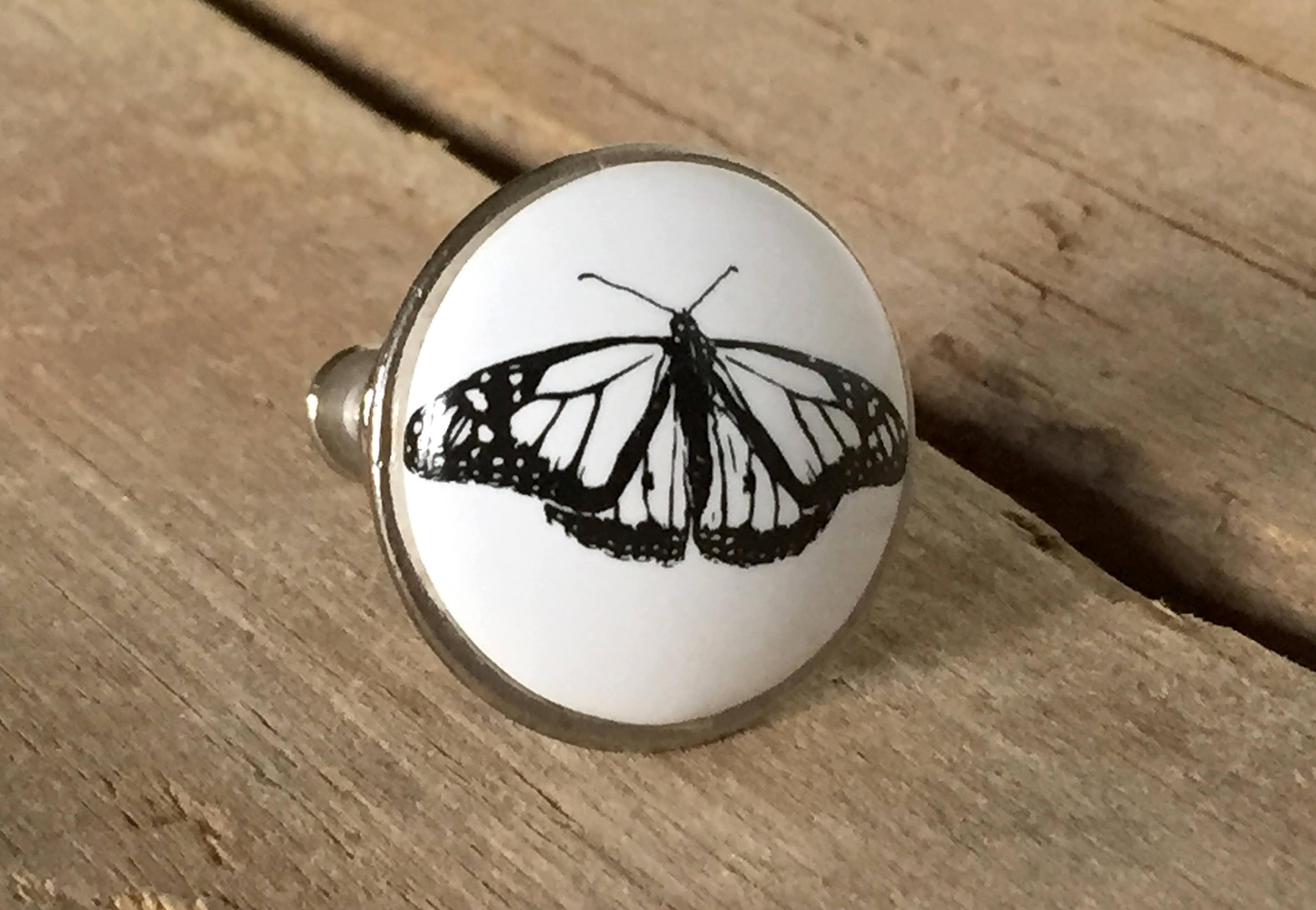 Butterfly Ceramic Drawer Knob