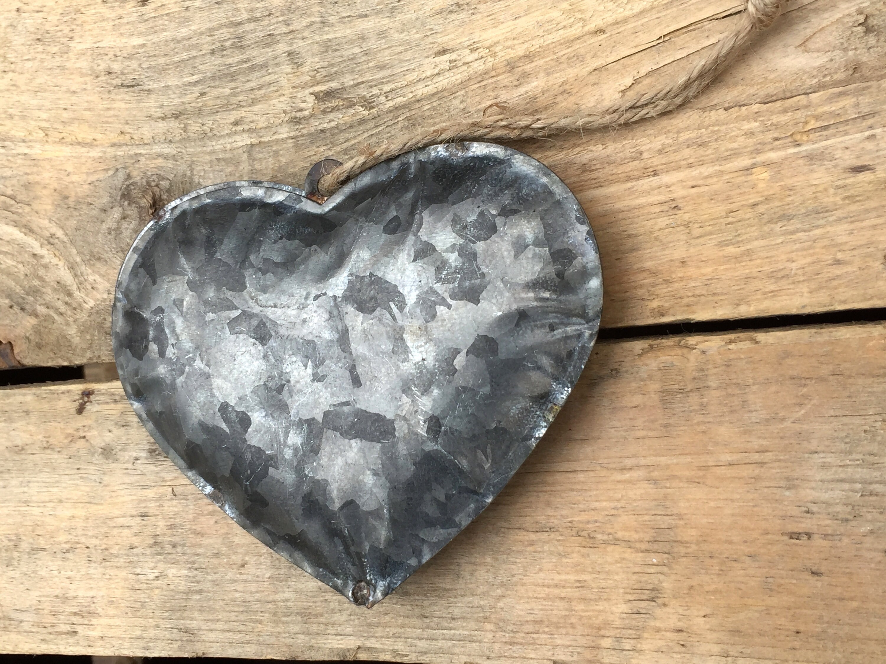 Rustic Metal Heart Hanging Ornament