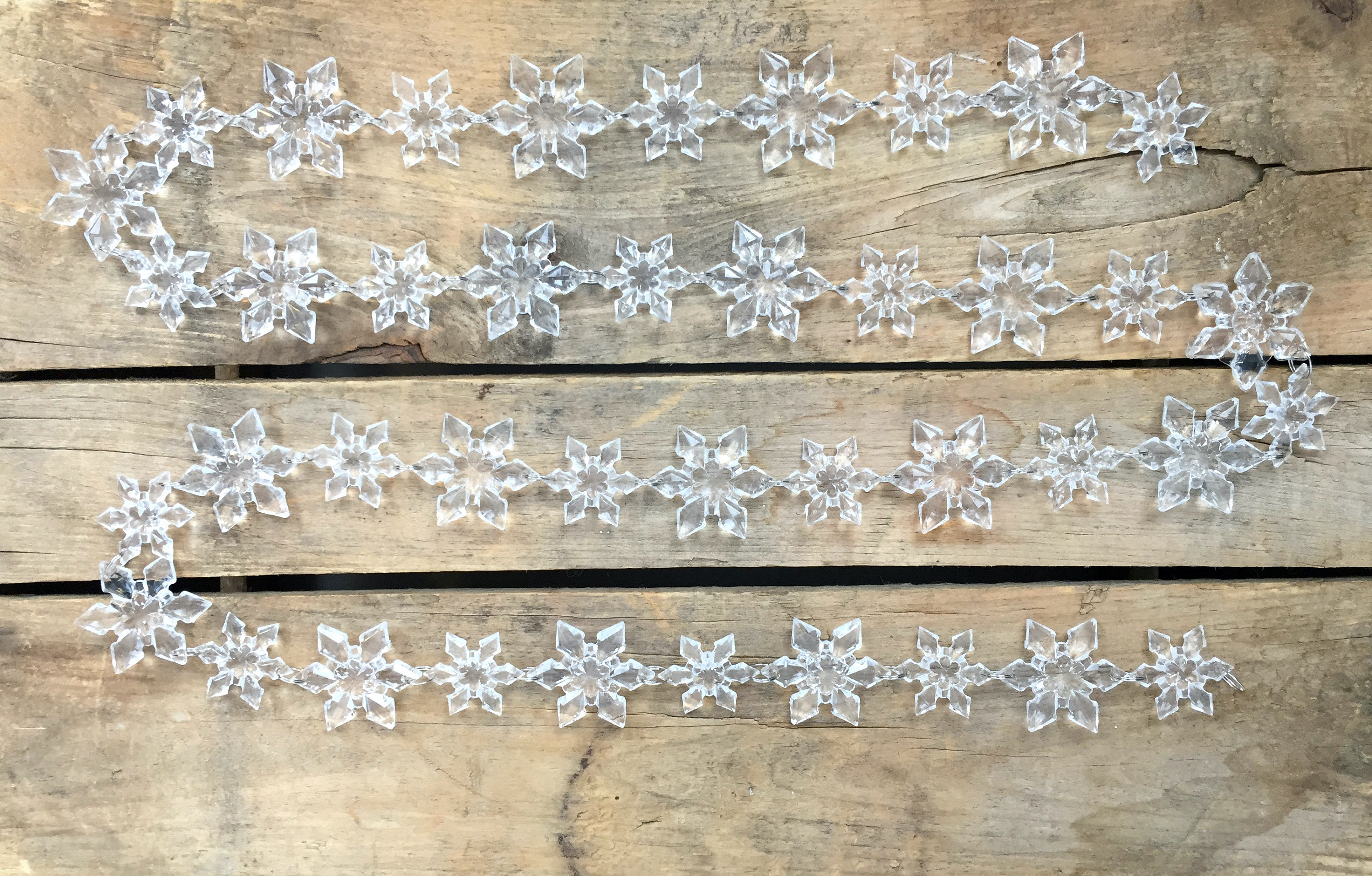 Clear Acrylic Snowflake Garland