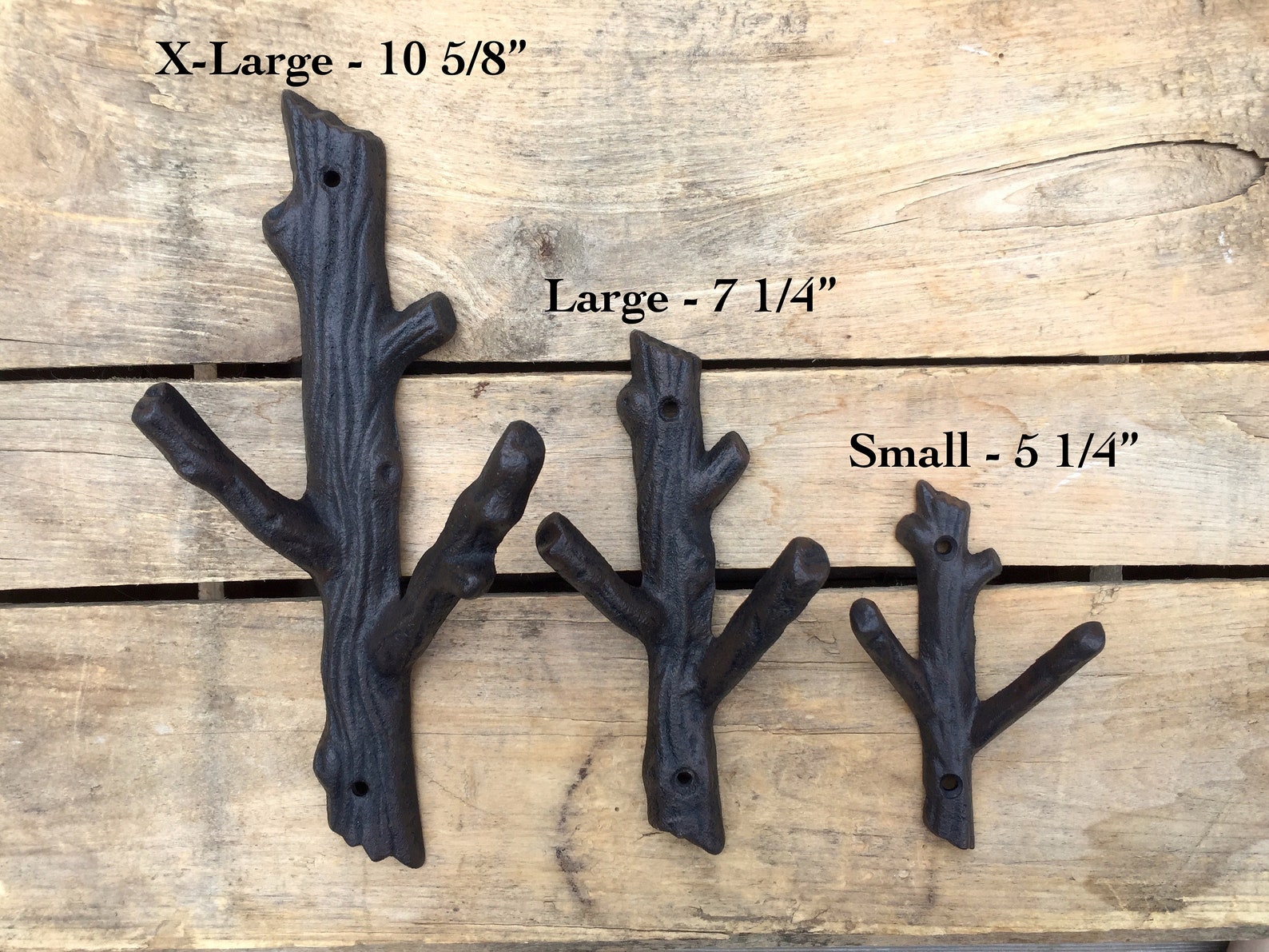 Small Tree Branch Wall Hook Small Rustic Branch Hooks Cast - Etsy