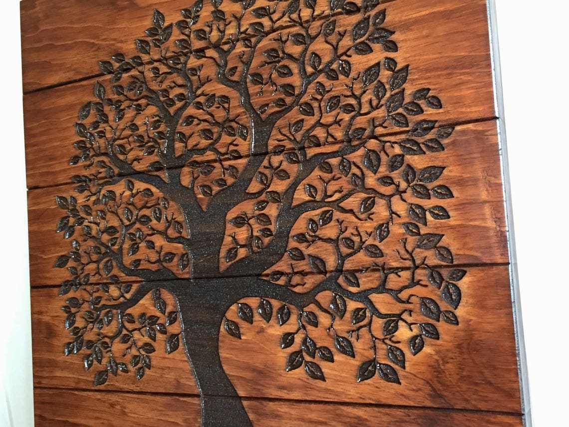 Tree of Life Wooden Sign Tree Wall Hanging Laser Engraved - Etsy