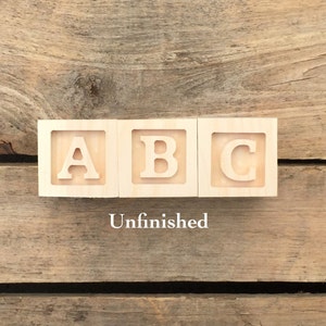Mini Wooden Letter Blocks, Mini Wooden Alphabet Blocks, ABC Letter ...