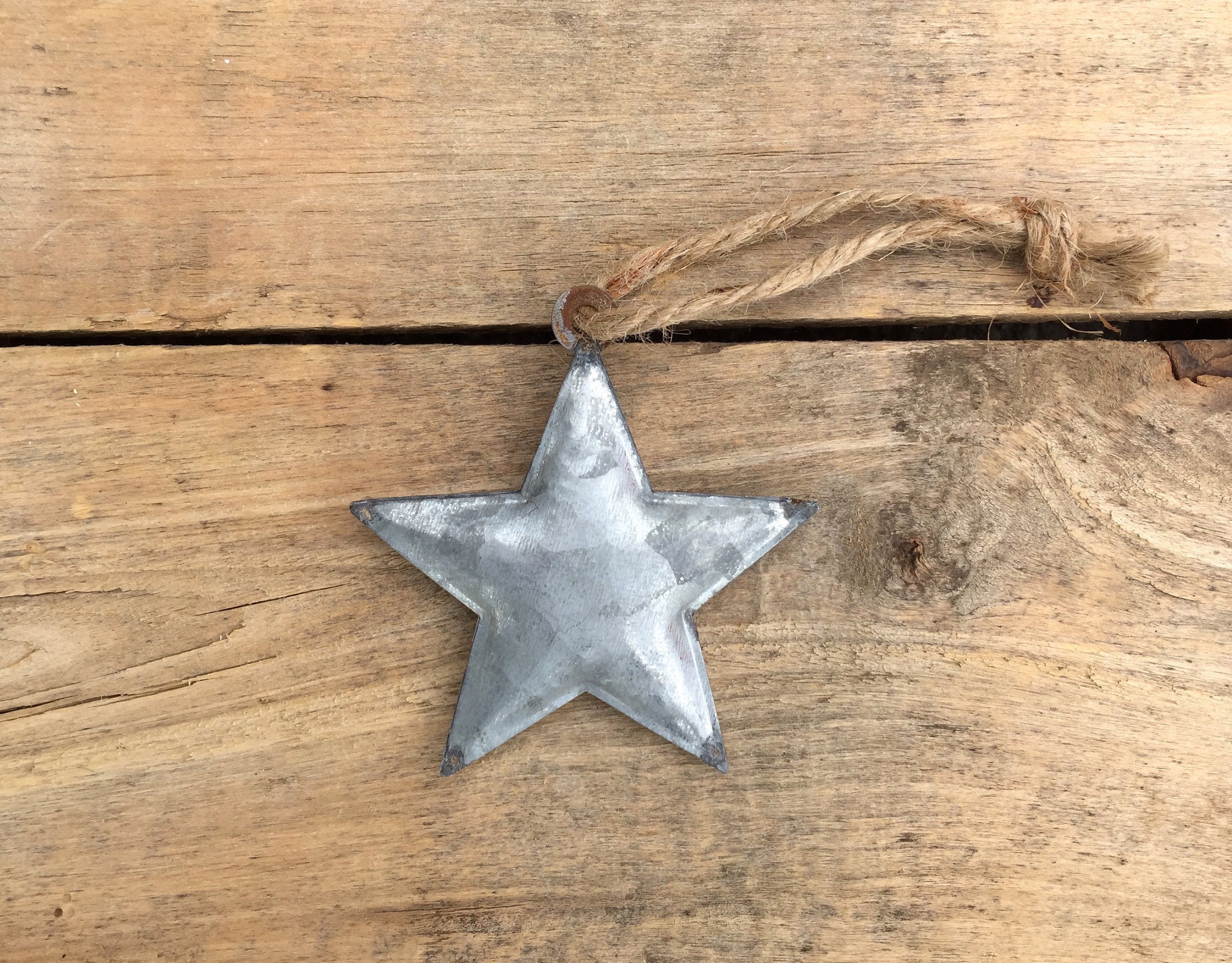 Rustic Metal Star Hanging Ornaments
