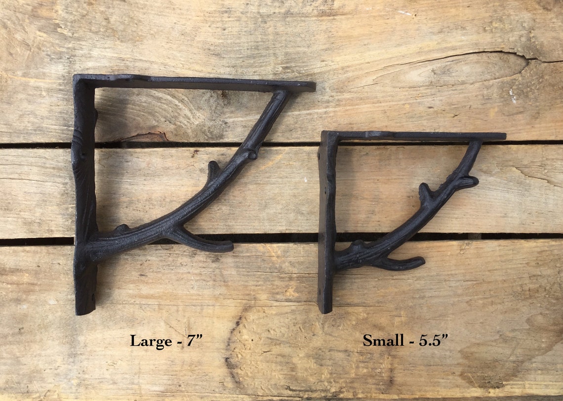 Pair of Tree Branch Shelf Brackets Rustic Tree Branch Shelf | Etsy