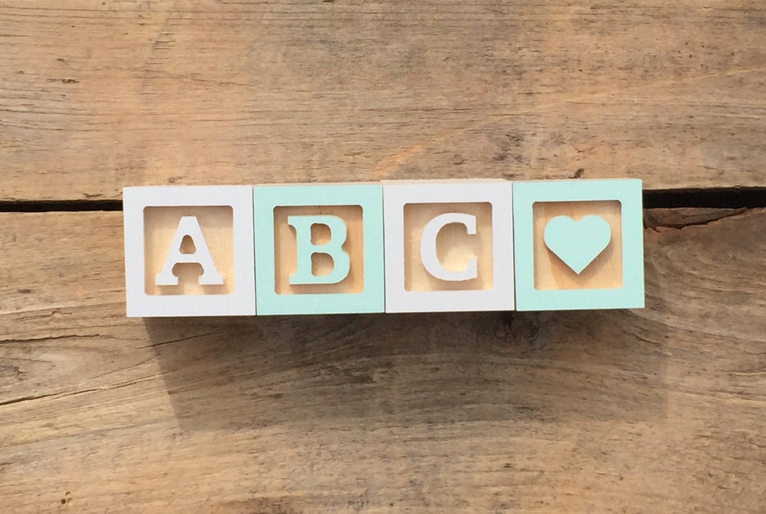 Mini Wooden Letter Blocks, Mini Wooden Alphabet Blocks, ABC Letter ...