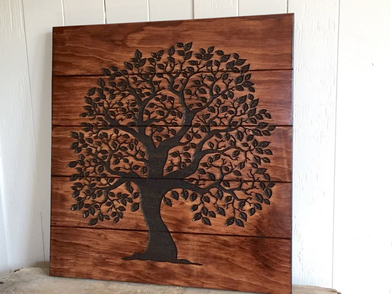 Tree of Life Wooden Sign Tree Wall Hanging Laser Engraved | Etsy