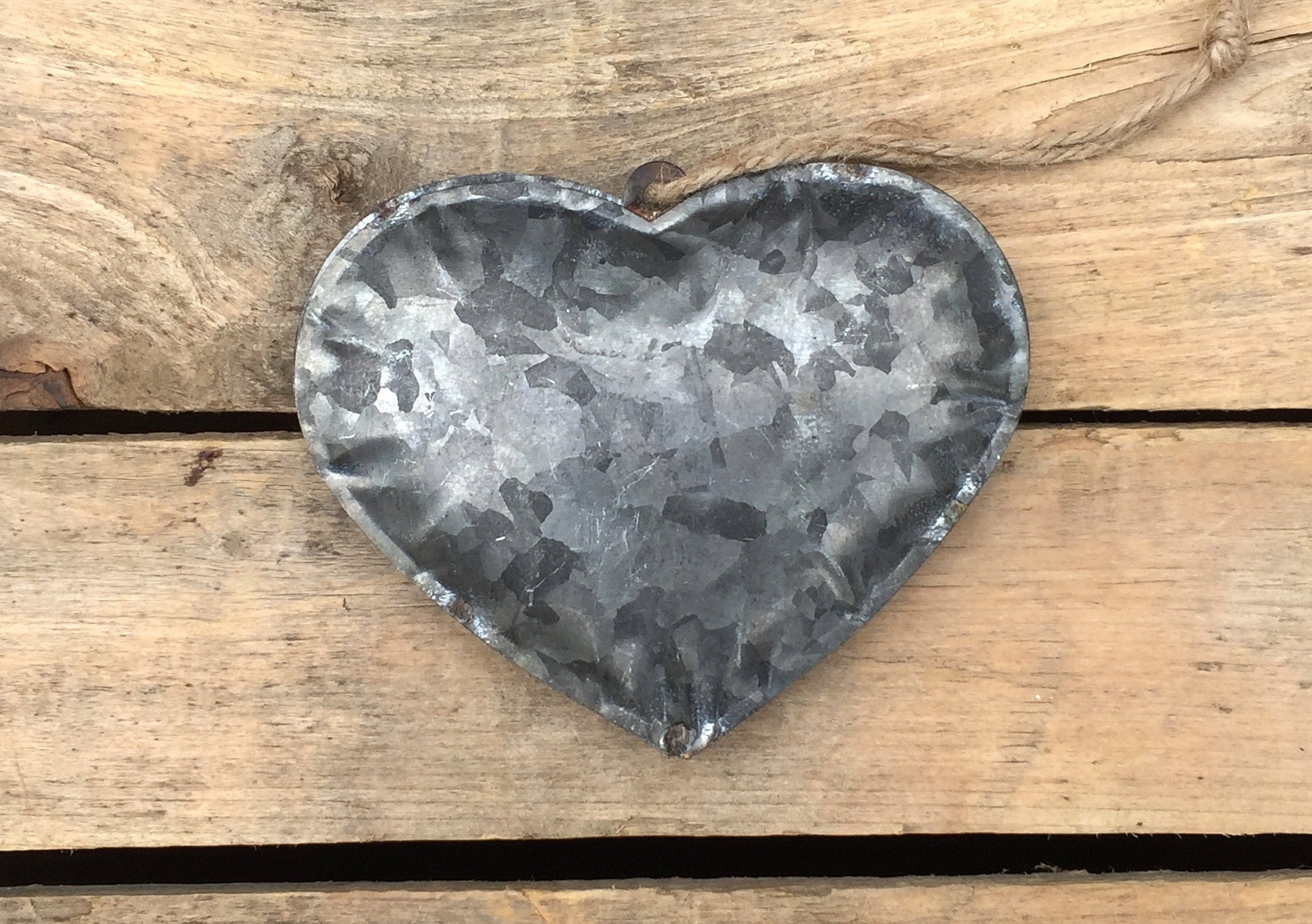 Rustic Metal Heart Hanging Ornament